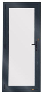Aluminium Door 800X2000 LHOO DENIM BLUE Single-Glazed Safety Glass